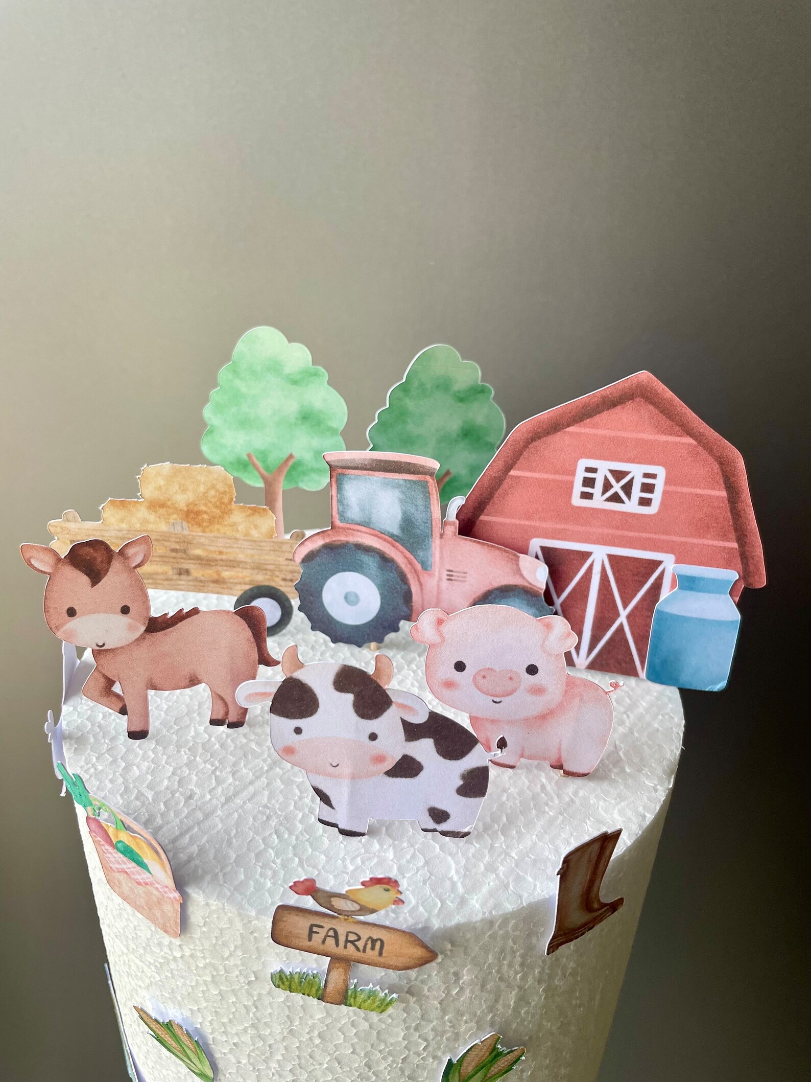 Farm Animals Cake Toppers, Barnyard Party Decor (PNG Download) - Etsy