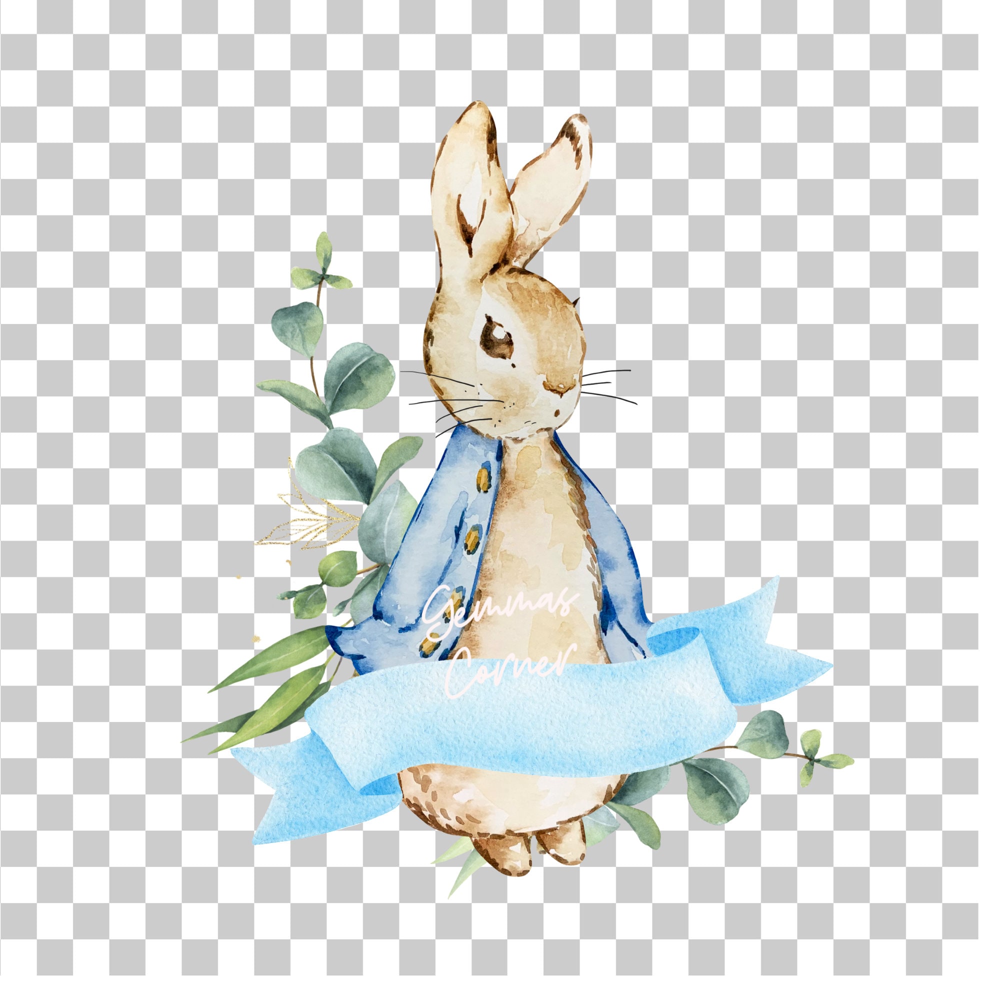 Peter the Rabbit PNG, Bunny Rabbit PNG, Instant Digital Download ...