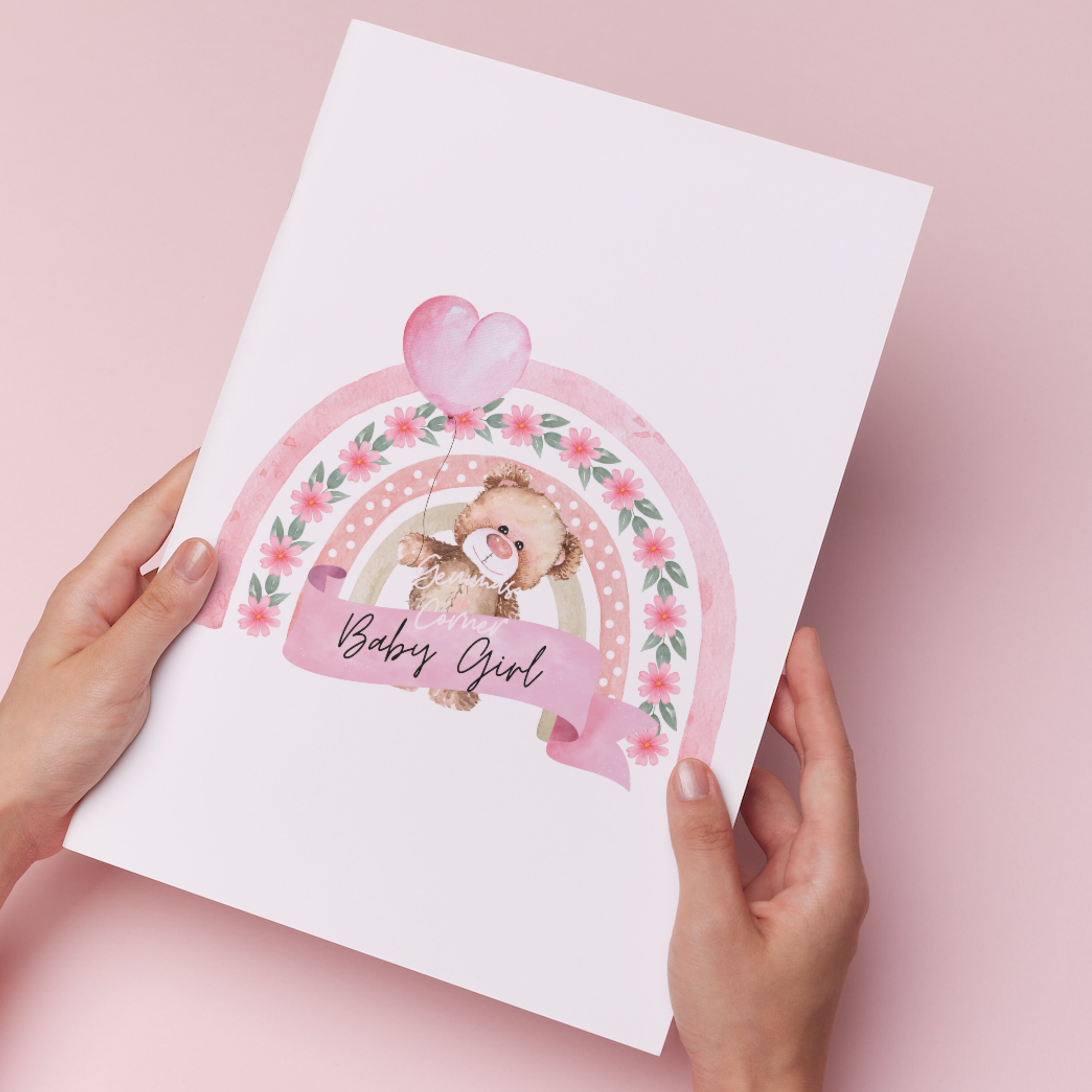 Baby Girl PNG, Baby Girl Design, Baby Shower PNG, Pink Rainbow, Baby ...