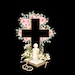 Pink Floral Holy Cross Sublimation Design , Digital Download, First ...