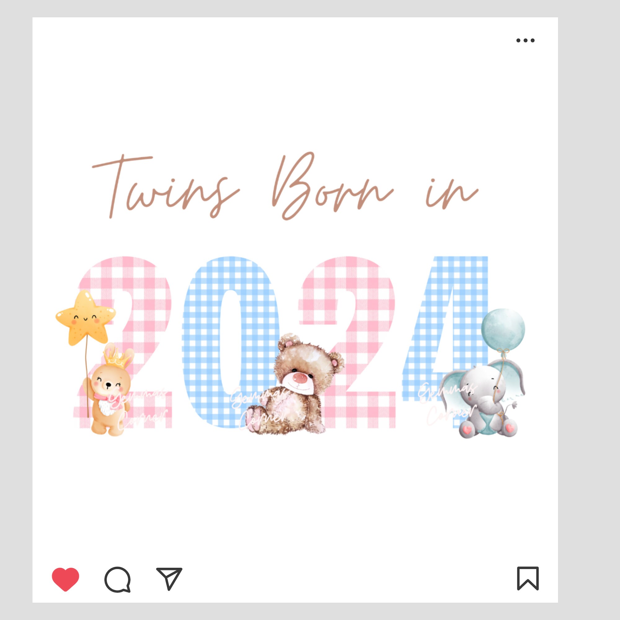 Twins Born in 2024 PNG, Twins Baby Shower PNG, Twins Pregnancy ...