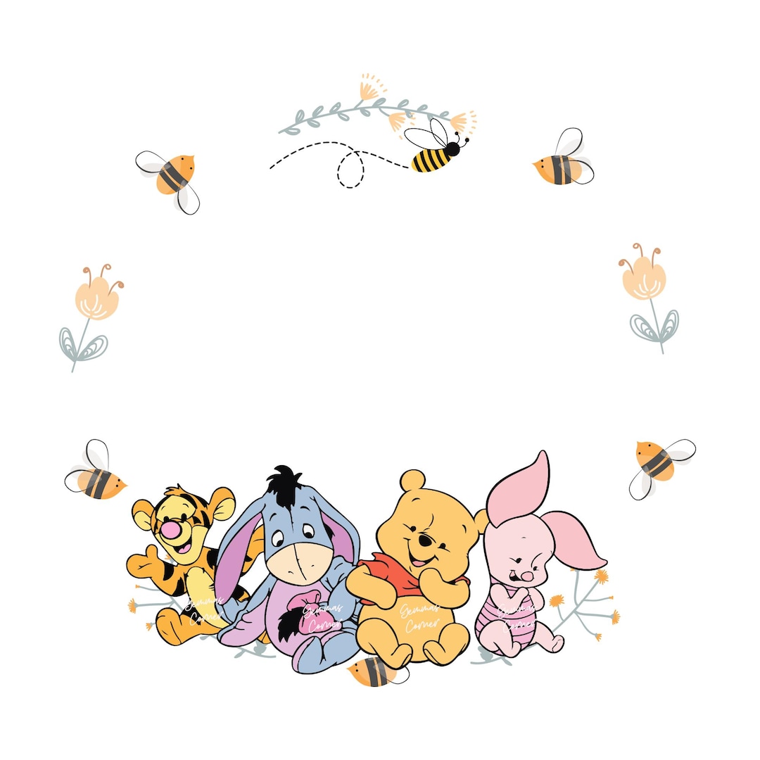 Winnie Pooh Baby Shower Ring, Winnie Pooh PNG, Classic Winnie the Pooh ...