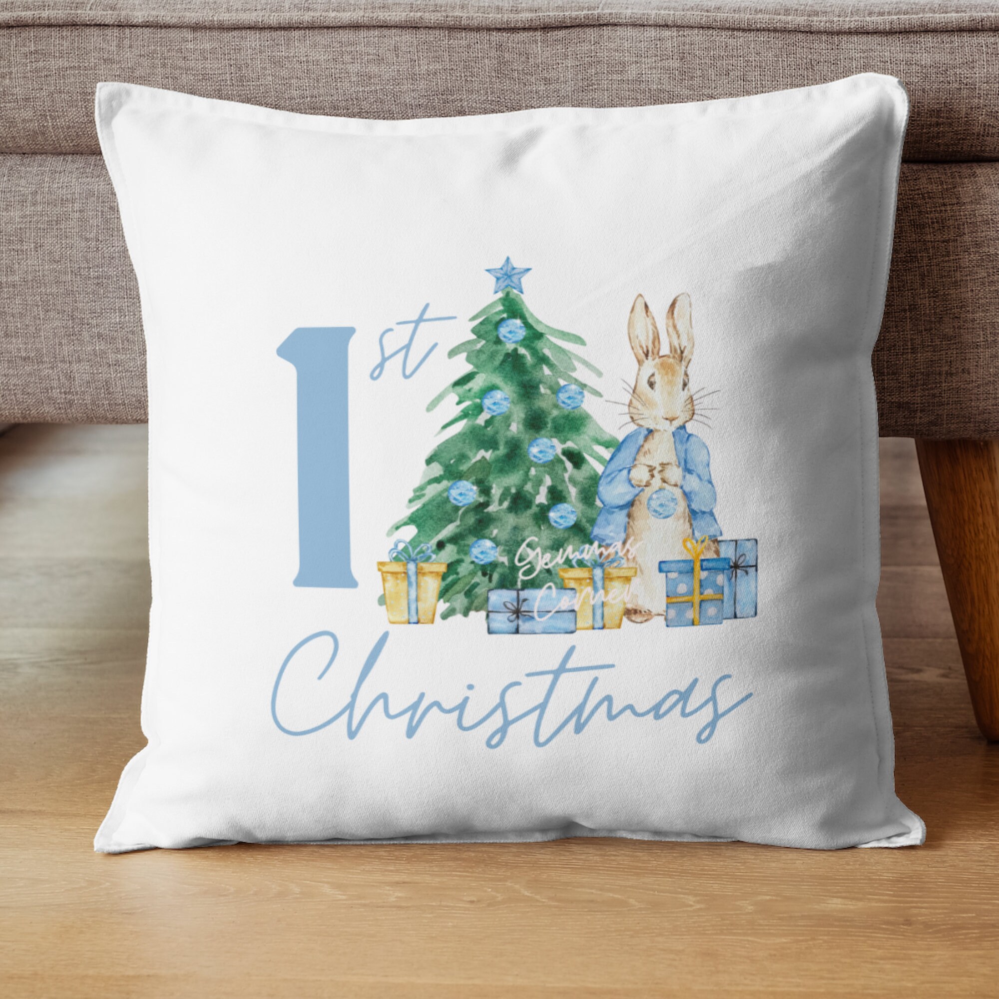Peter the Rabbit PNG, Blue 1st Christmas Design, Peter Rabbit 1st ...