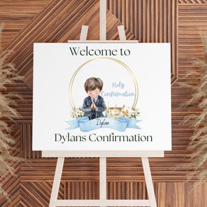 Blue Banner Confirmation Sublimation Design, First Holy Communion PNG ...