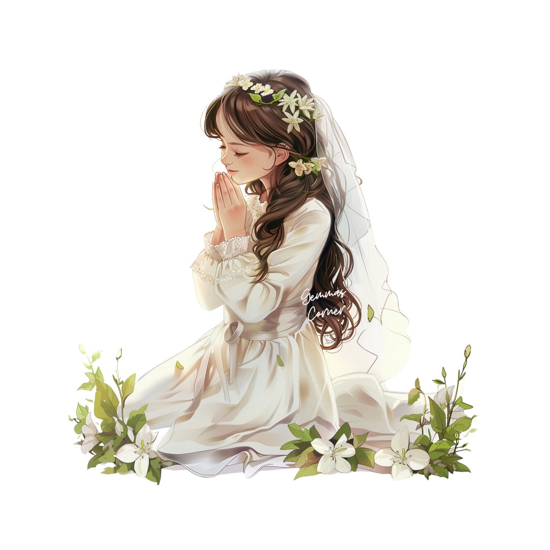 Niñas Comunión PNG, Diseño de Sublimación, Comunión Descarga Digital ...