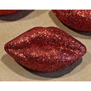 Red Hot Lips Featuring Red Glitter With Pouty Lips Foam Lips for ...
