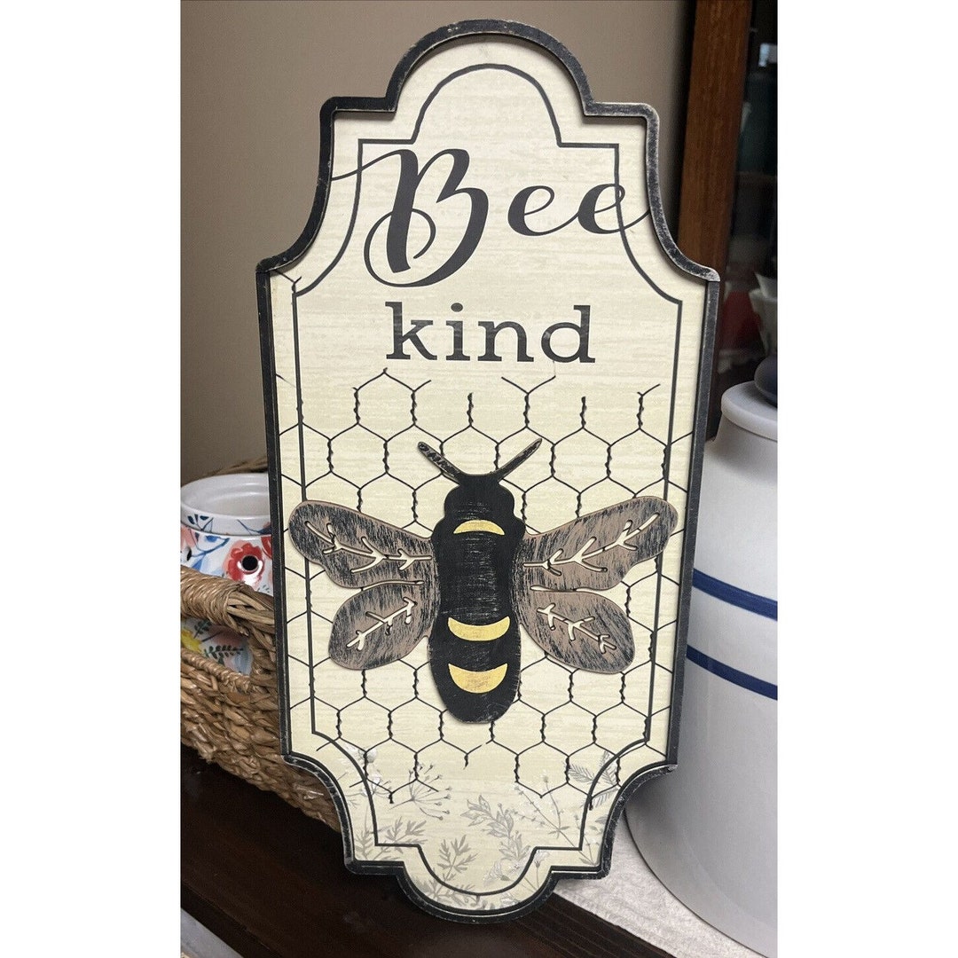 Honey Bee Wisdom Durable Wood Sign Apiary Inspirational 16" Tall 7.5 ...
