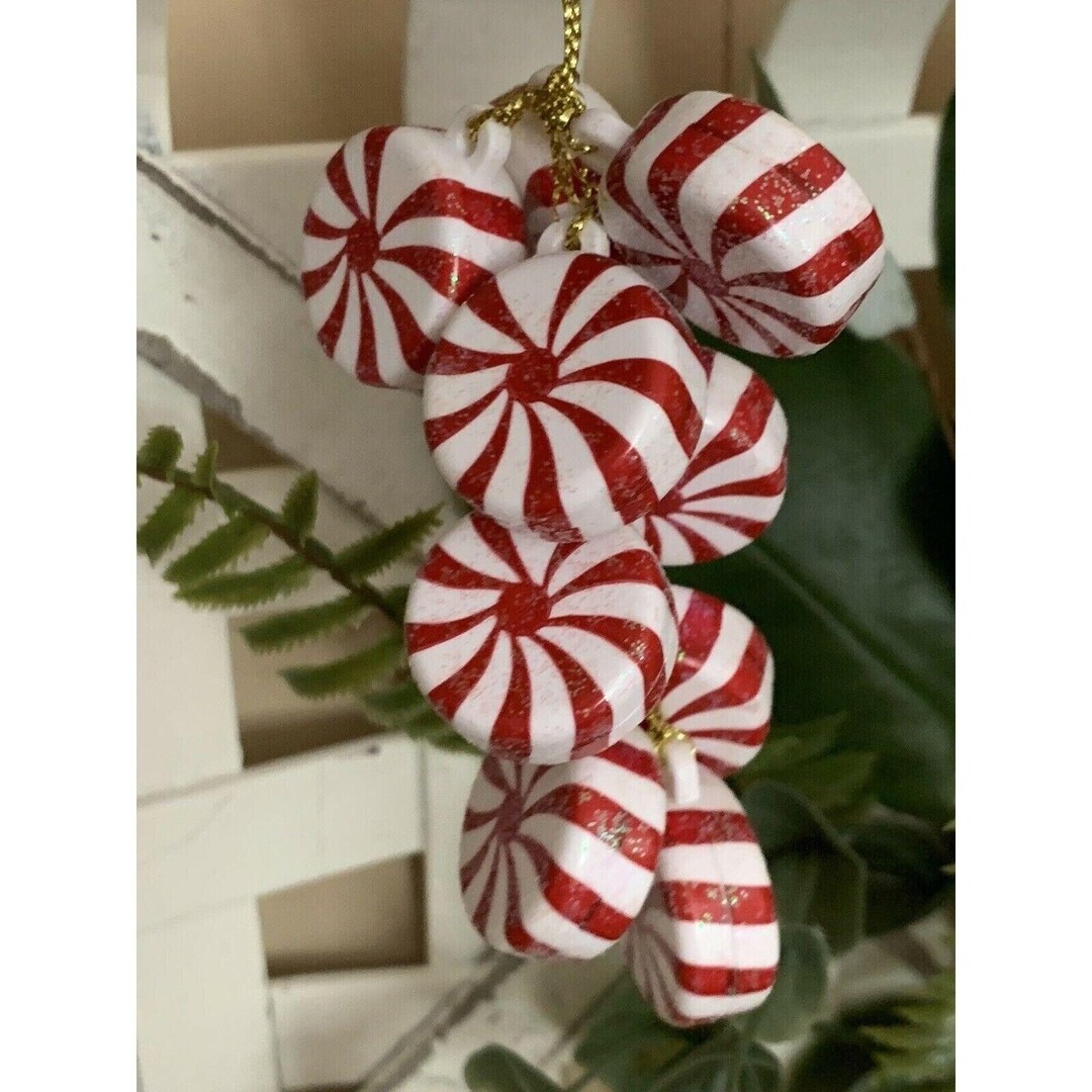 Vintage Candy Ornament Peppermint Cluster Christmas Ornament 4" Do-it ...