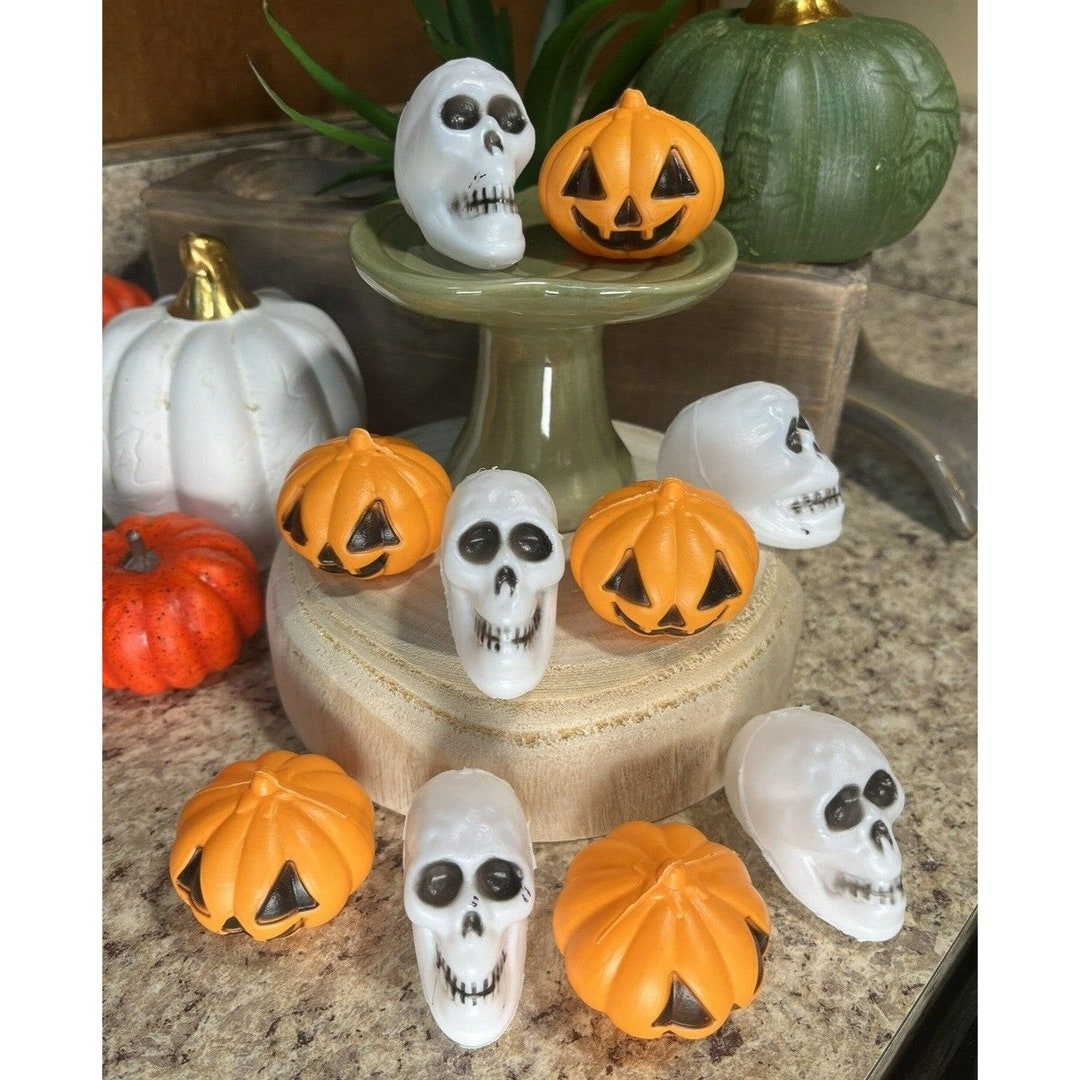 10 Pcs Mini White Human Skulls Plastic Skeleton Skulls and Mini ...