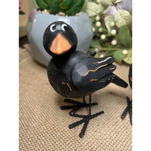 2pc Judgemental Bird Hobby Lobby Black & Orange Crows Fall Decor-right ...