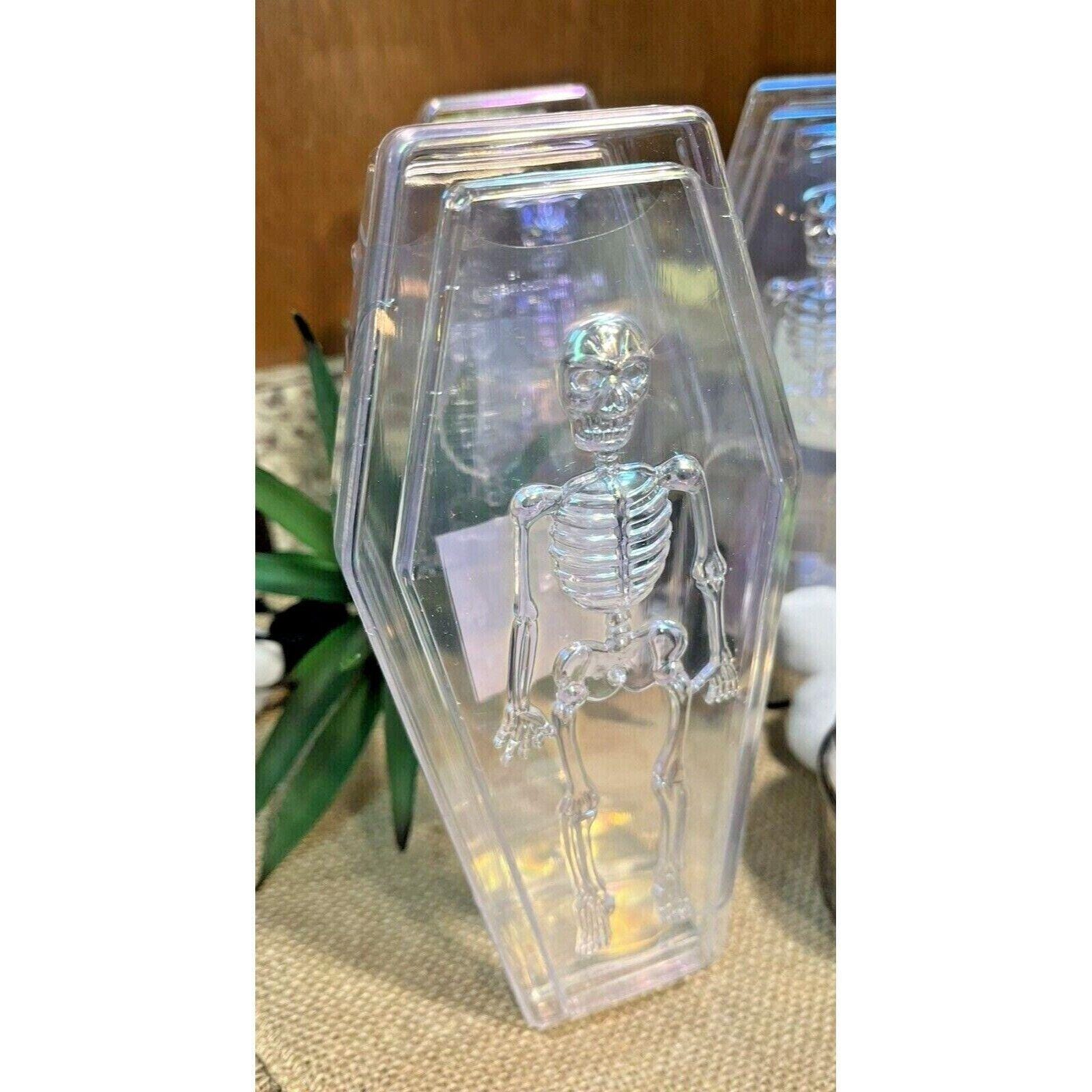 2 Coffins Treat Box Containers Plastic Caskets Halloween Coffins 7.6 ...