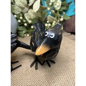 2pc Judgemental Bird Hobby Lobby Black & Orange Crows Fall Decor-right ...