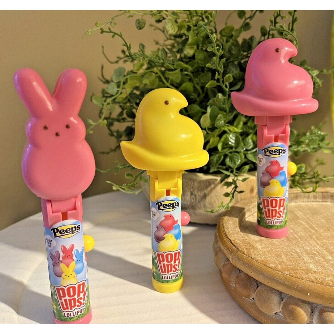 3 Rabbits Pop Ups! Marshmallow Flavored Lollipops Easter Candy Sucker ...