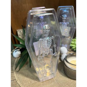 3 Pc Coffin Treat Box Container Plastic Craft Casket Halloween 7.6 ...