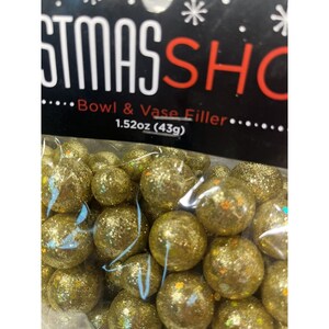 Christmas Shoppe Crafting GOLD GLITTER Sparkle Ball Bowl & Vase Filler ...