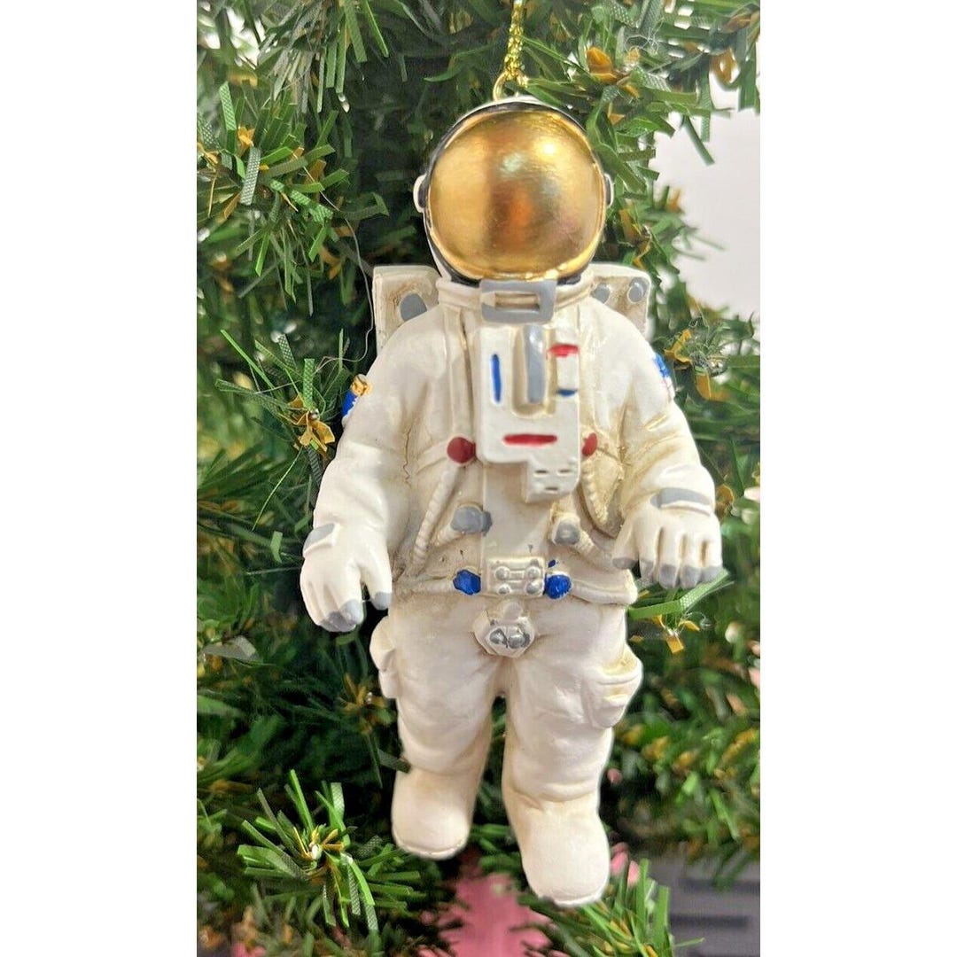 American Astronaut in Full Gear Christmas Ornament Space Object ...