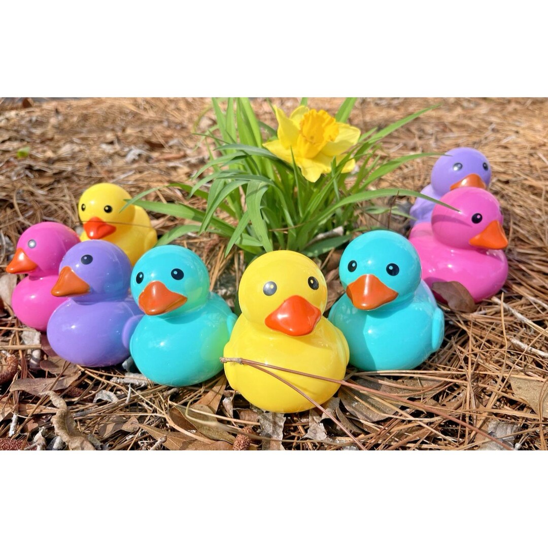 8 Easter Eggs Pastel Ducks Plastic Duck-shaped Fillable Plastic Easter ...