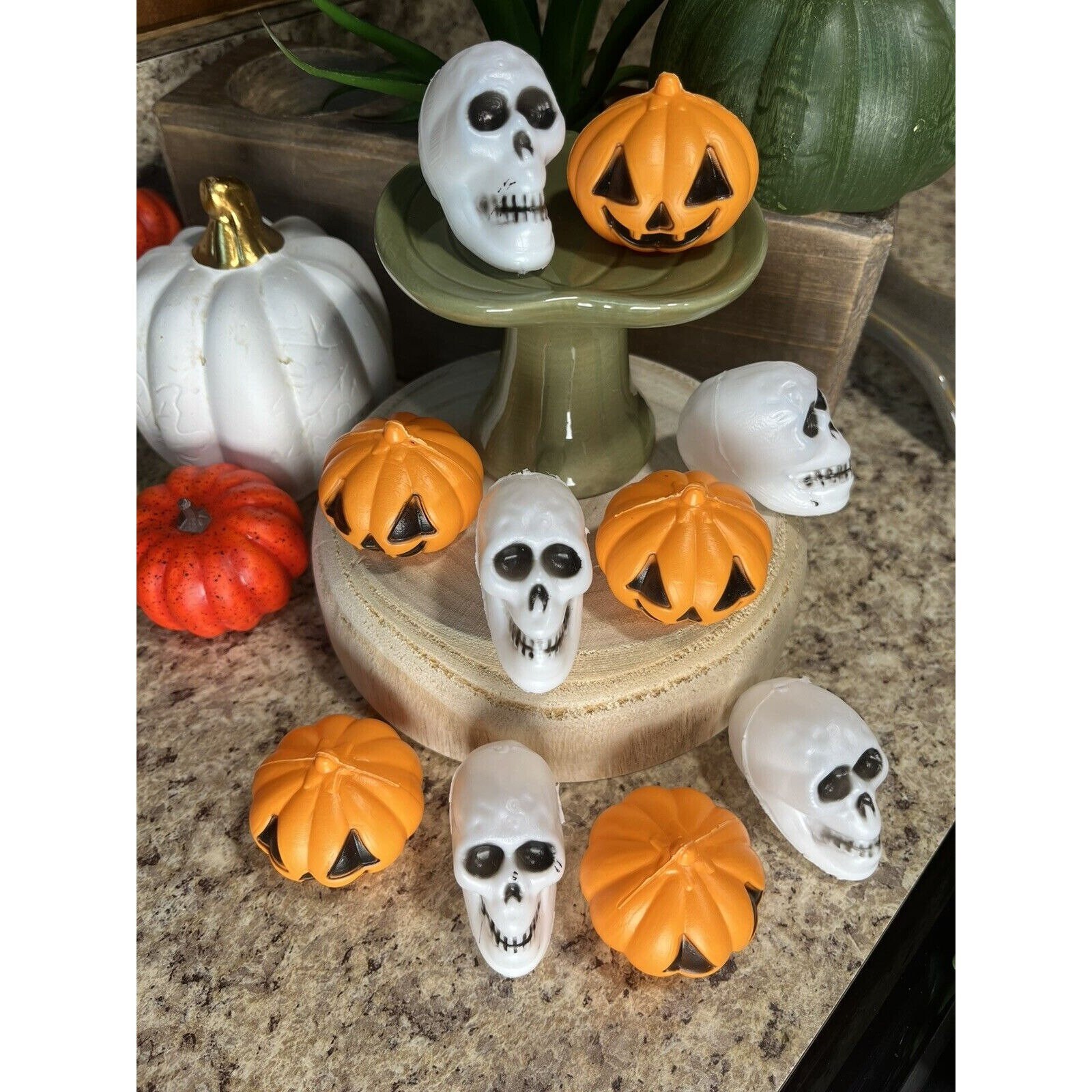 10 Pcs Mini White Human Skulls Plastic Skeleton Skulls and Mini ...