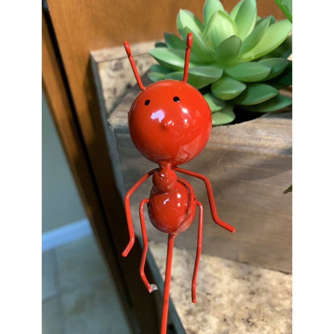 Fire Ant Metal Garden Pick Metal Garden Pick 12-3/4" Flower Pot Stake ...