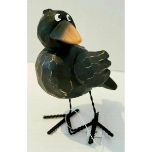 2pc Judgemental Bird Hobby Lobby Black & Orange Crows Fall Decor-right ...