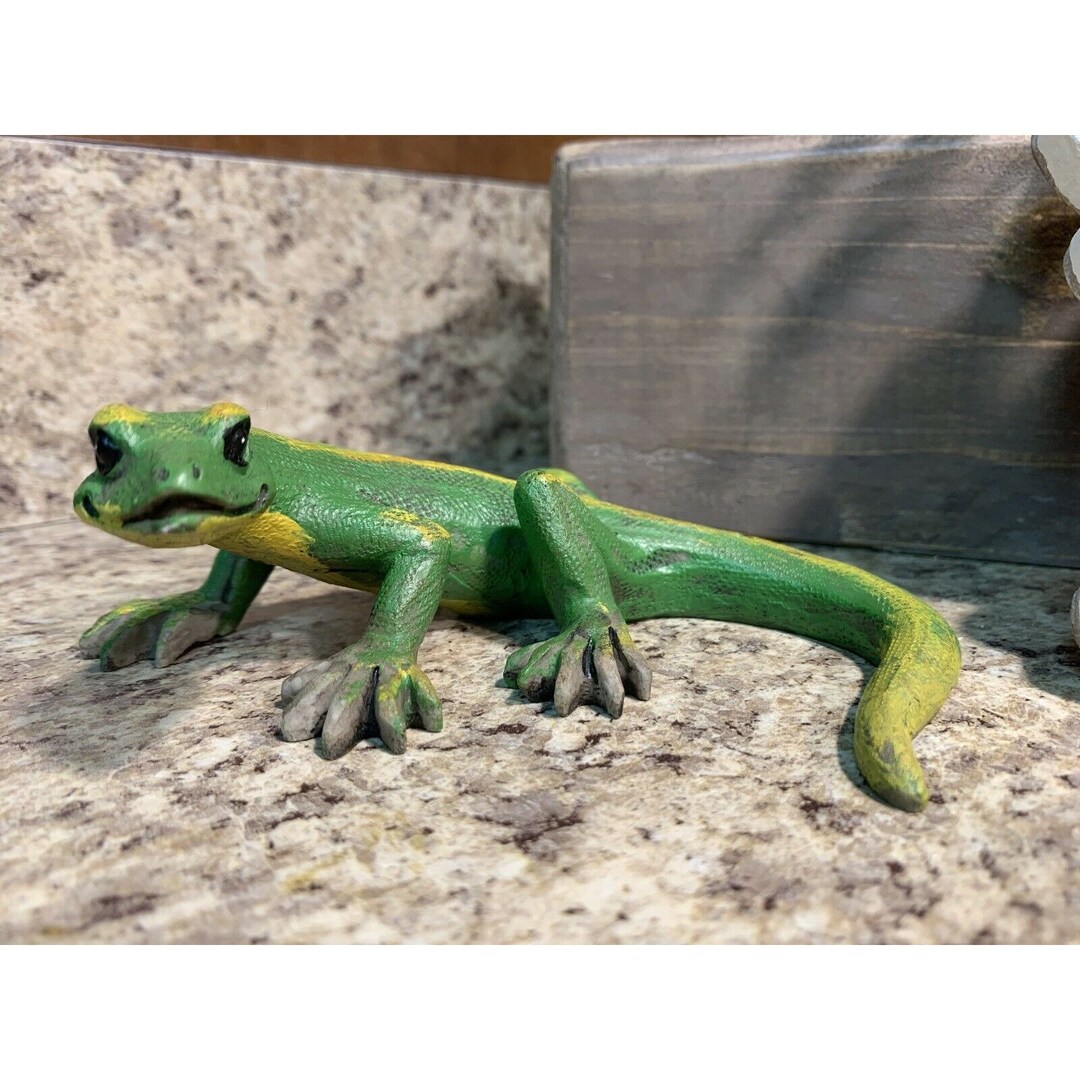 Yard Sculpture Green Lizard WHIMSICAL Garden Statue Resin Lizard U100 ...