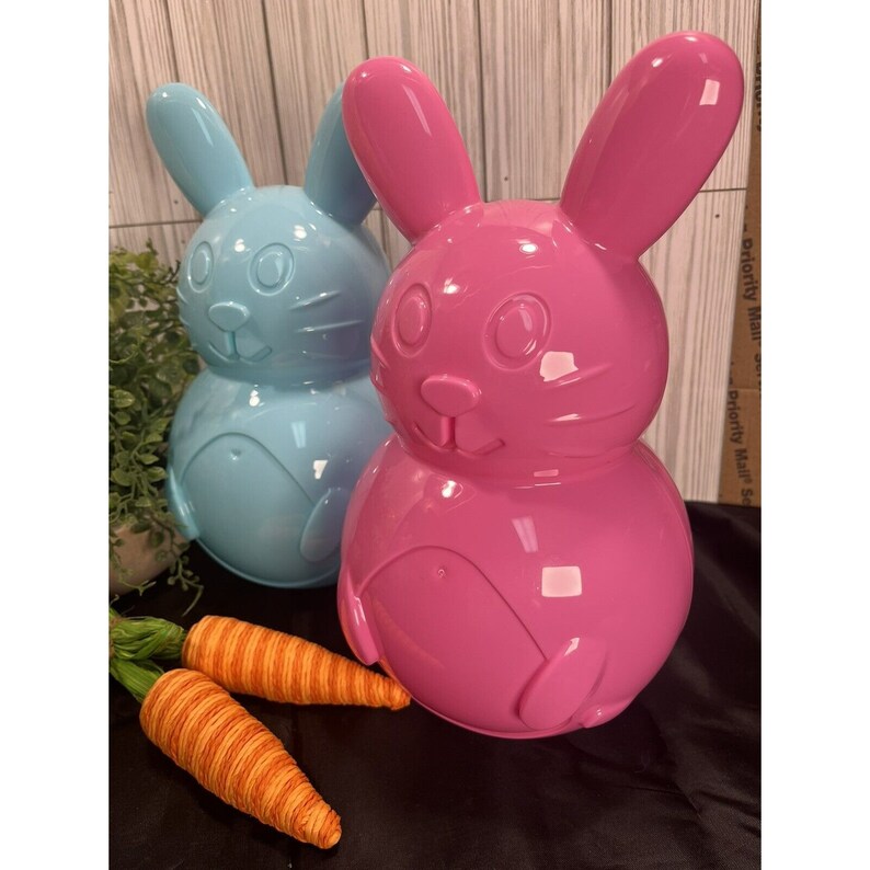 Jumbo Lot Of 4 Treat Fillable Bunny Easter Egg Plastic Etsy