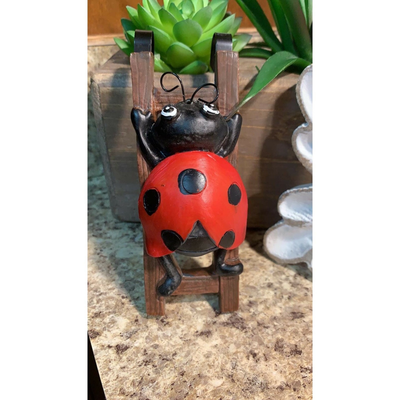 Flower Pot Hugger Ladybug Hanger Ladybug Resin Hugger Ladybug - Etsy