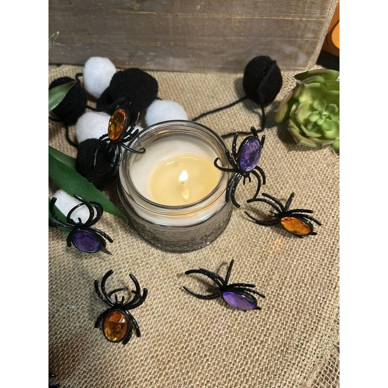 Decorative Craft Supply Material 20pc Spider Gem Rings - Etsy