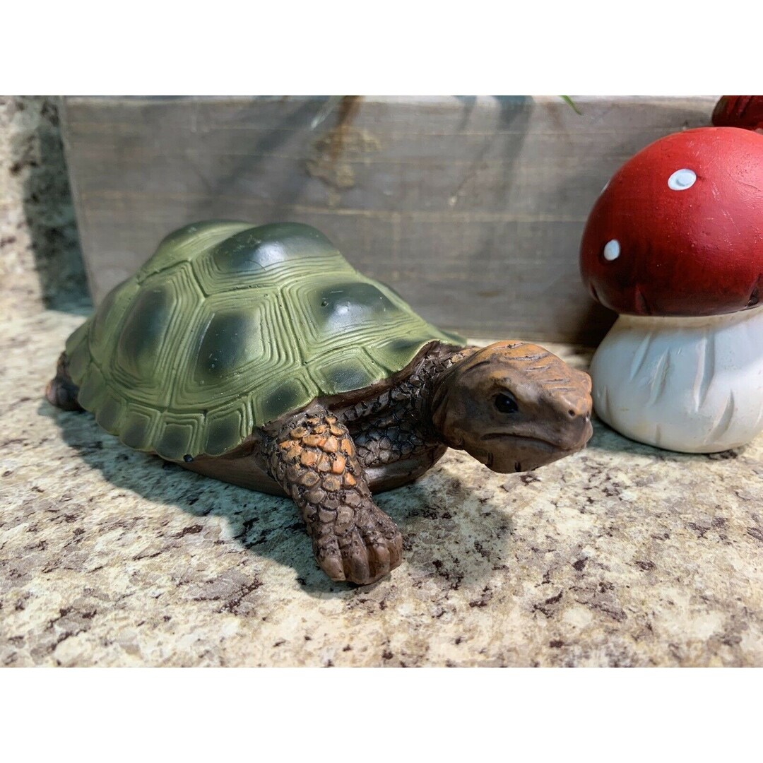 6.5" Garden Turtle Figurine Reptile Garden Turtle Crawling Turtle U42 ...