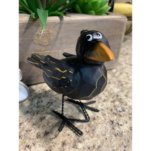 2pc Judgemental Bird Hobby Lobby Black & Orange Crows Fall Decor-right ...