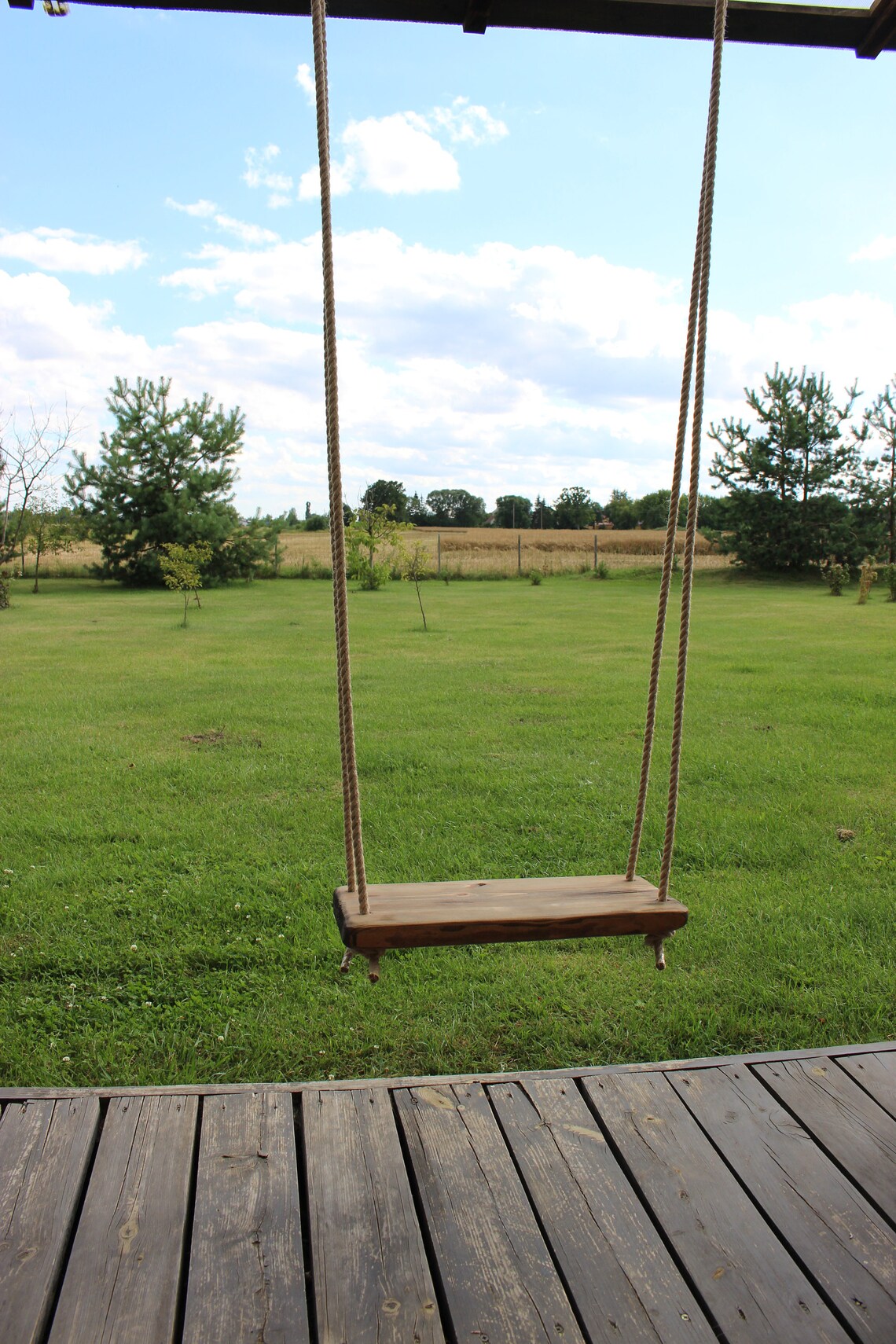 Solid Wood Swing for Adult or Children Tree Wooden Swing With | Etsy