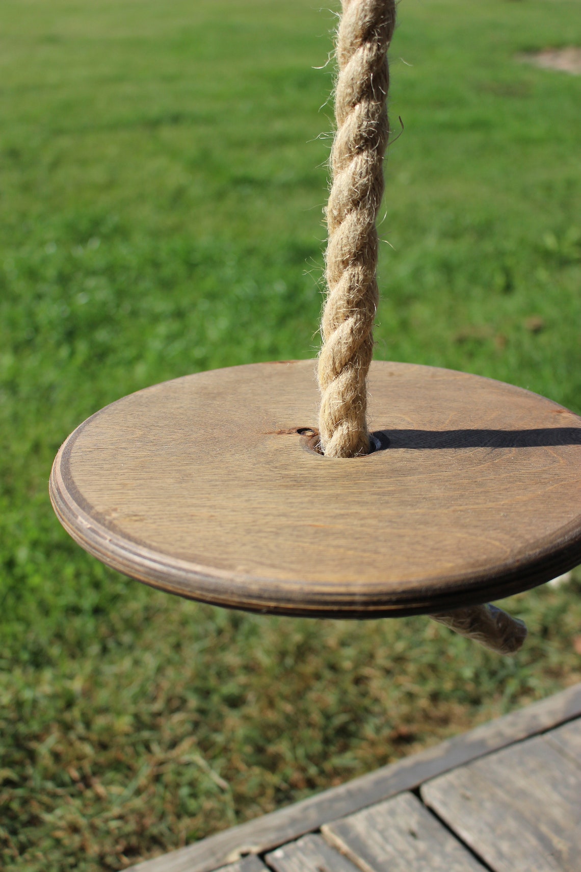 Kids Indoor Round Wood Swing Disc Tree Rope Swing Adult or | Etsy
