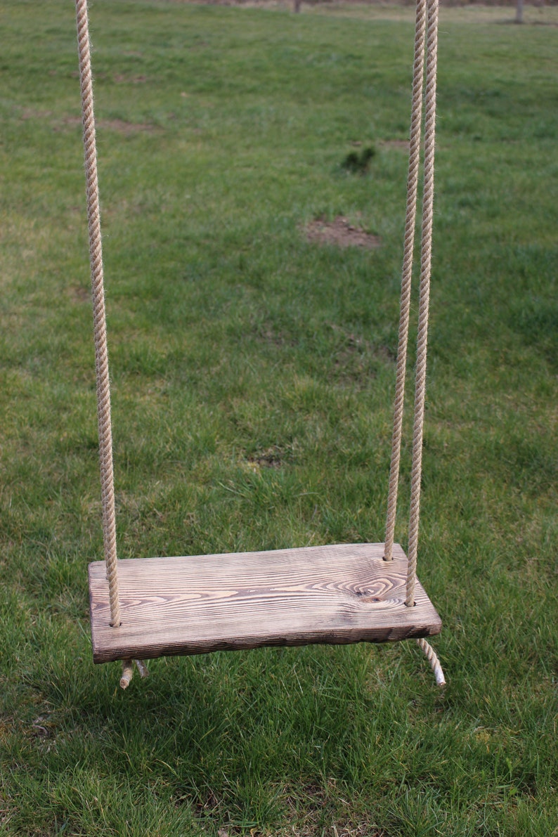 Tree Wooden Swing With Jute Rope for Adult or Children - Etsy