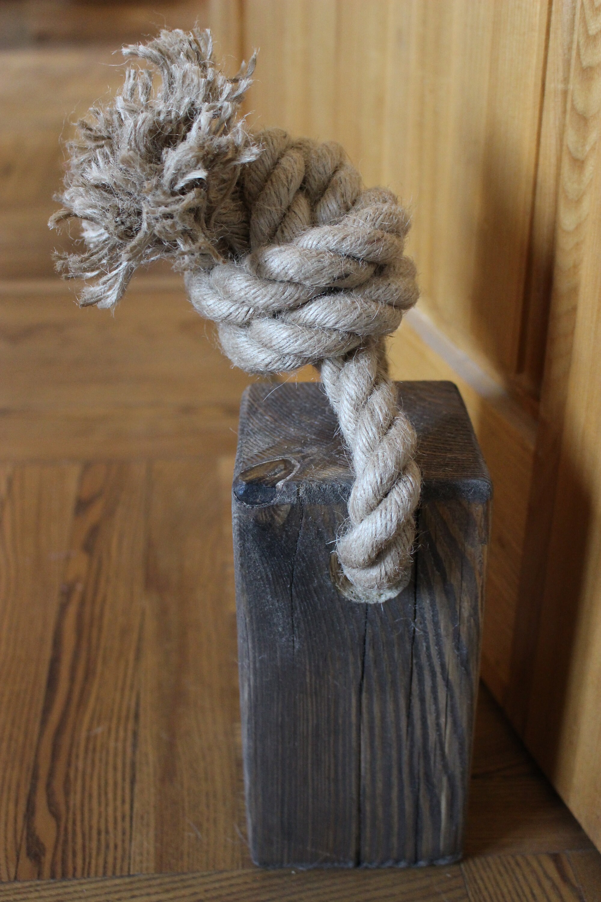 Pinewood Door Stop, Rustic Wood Wedding Anniversary Gift, Housewarming ...