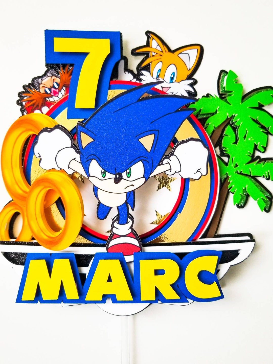 Hedgehog Cake Topper, Shadow, Sonic, Tails, Knucles Party Decor - Etsy