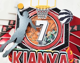 Basketball Shaker Cake Topper, Basketball Birthday Party, Sports Cake ...