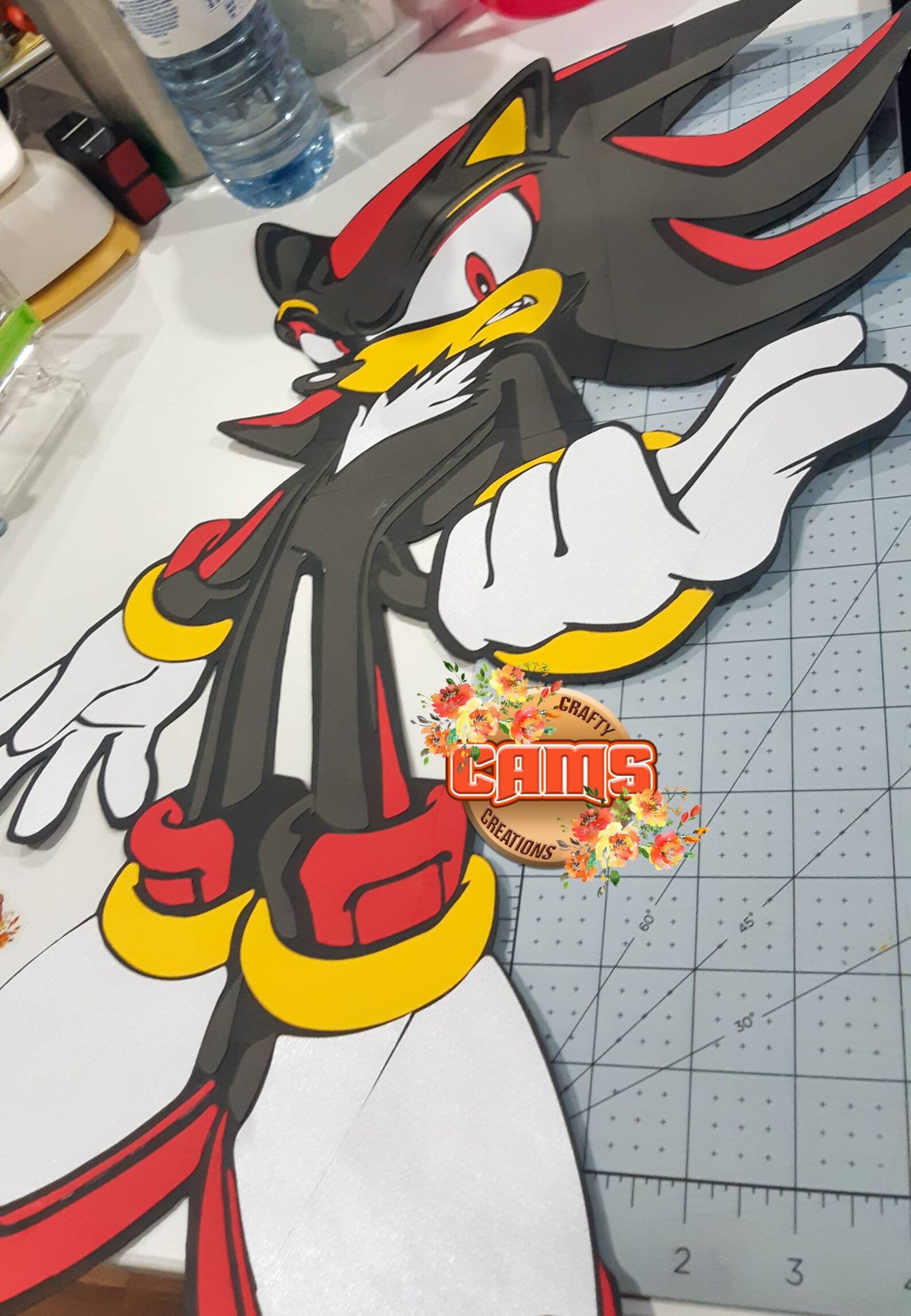 Shadow the Hedgehog Sonic Tails Shadow Large Cutout - Etsy Australia