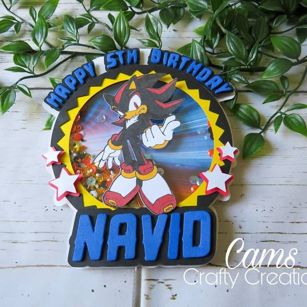 Sonic shadow cake topper - Etsy España
