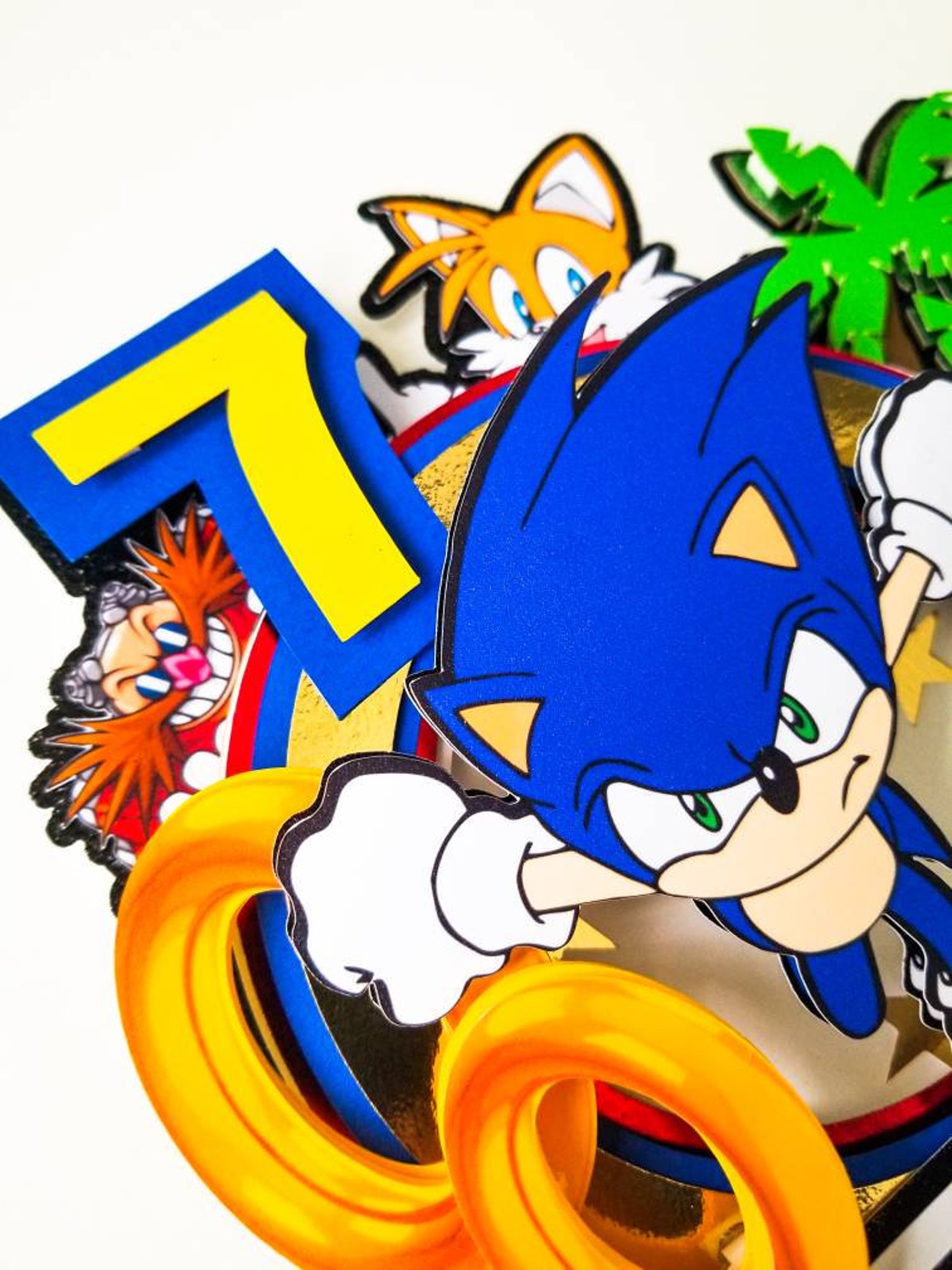 Hedgehog Cake Topper, Shadow, Sonic, Tails, Knucles Party Decor - Etsy