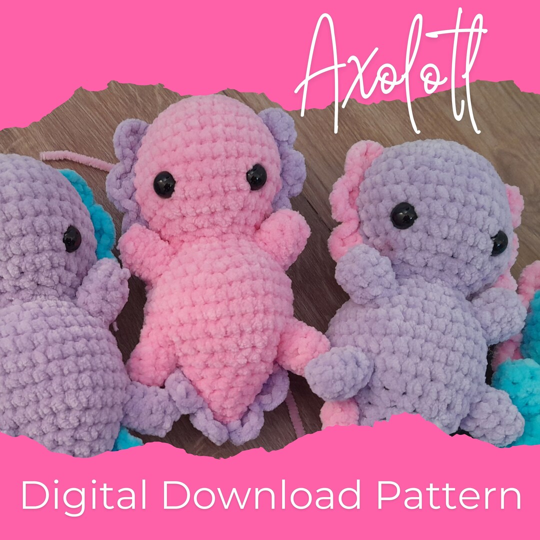 Velvet Axolotl Crochet Pattern Crochet Amigurumi Pattern Crochet ...