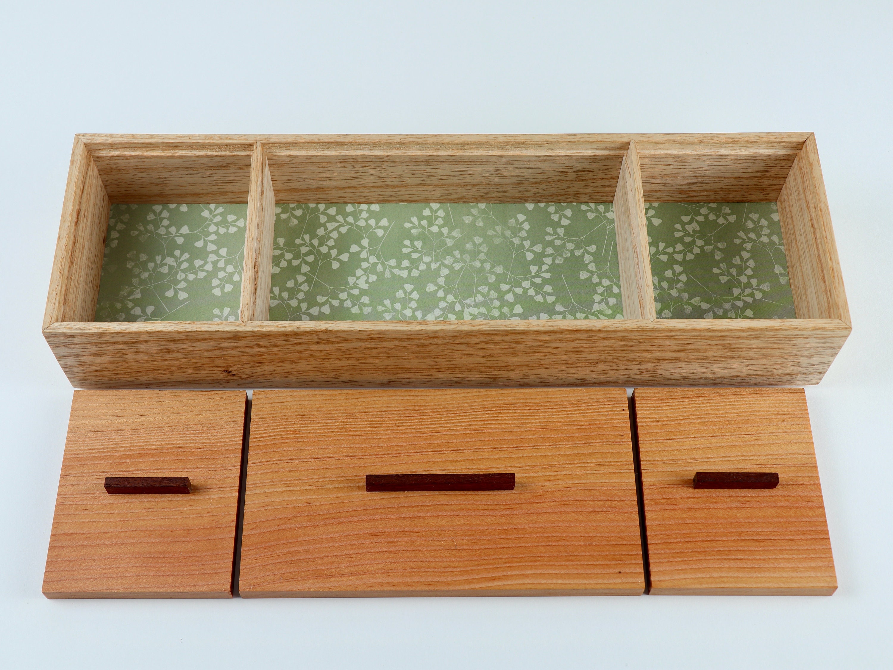 3 Compartment Box in Douglas Fir and Ash - Etsy