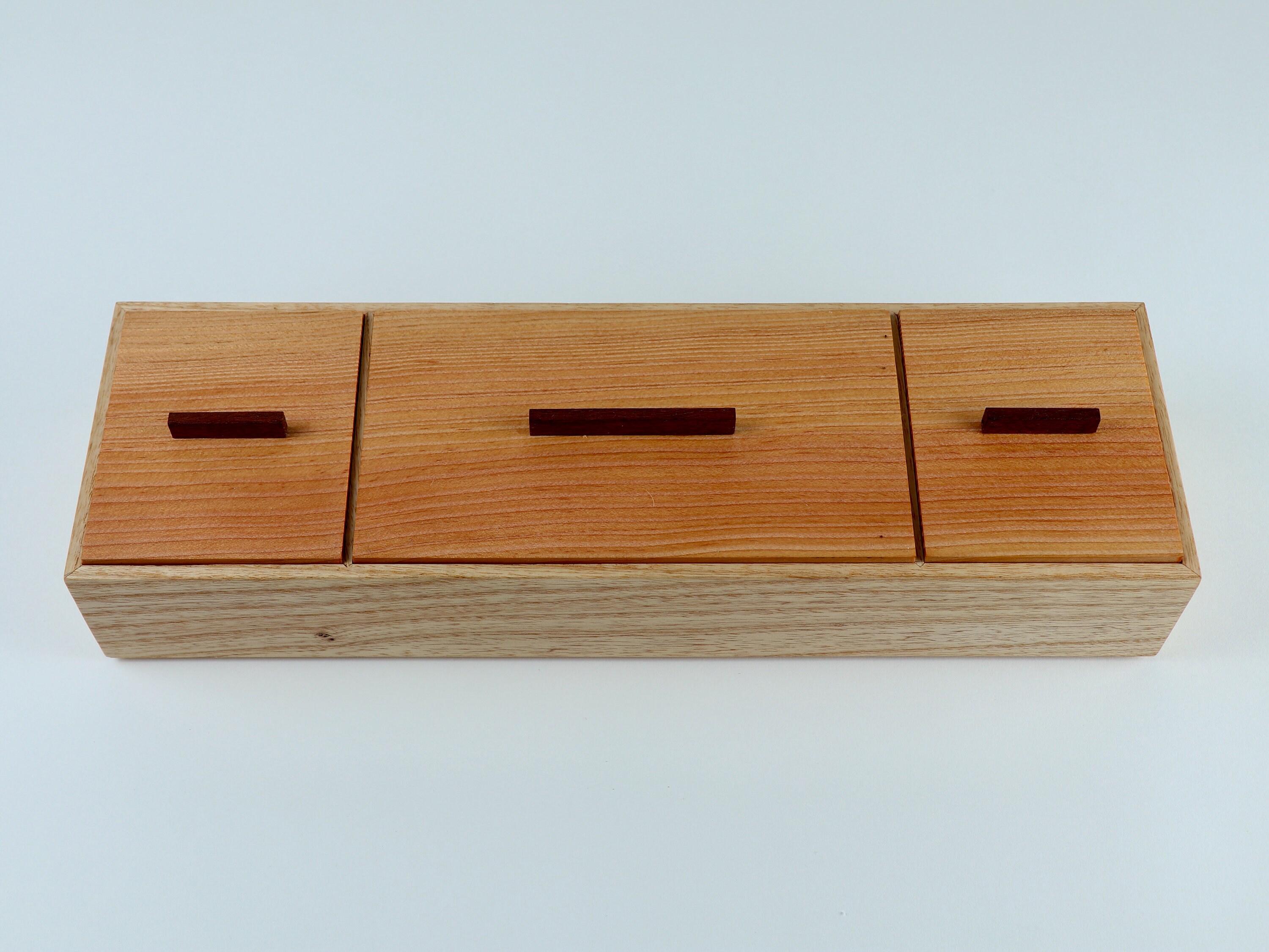 3 Compartment Box in Douglas Fir and Ash - Etsy