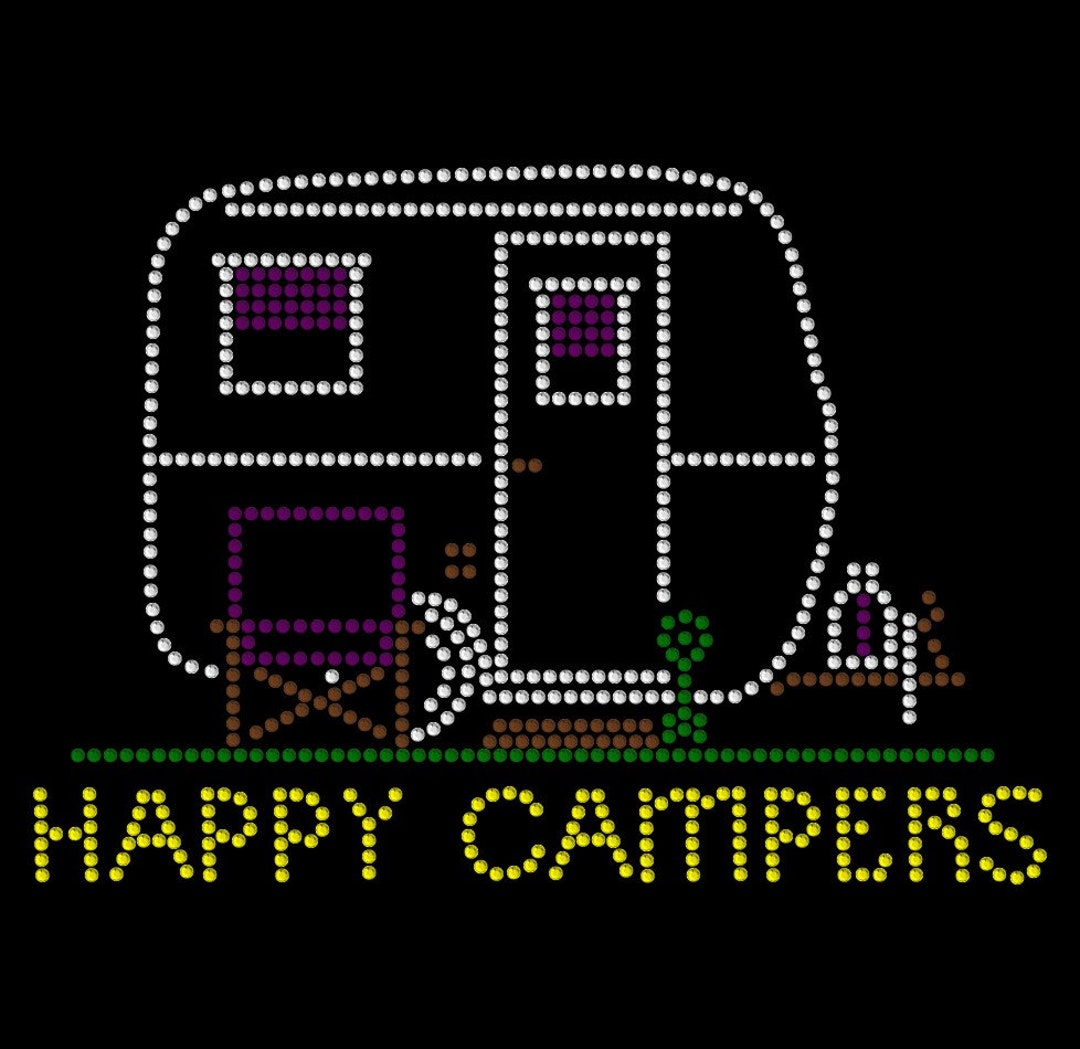 Happy Campers Rhinestone Template Digital Download - Svg, Png, Eps, Cdr ...