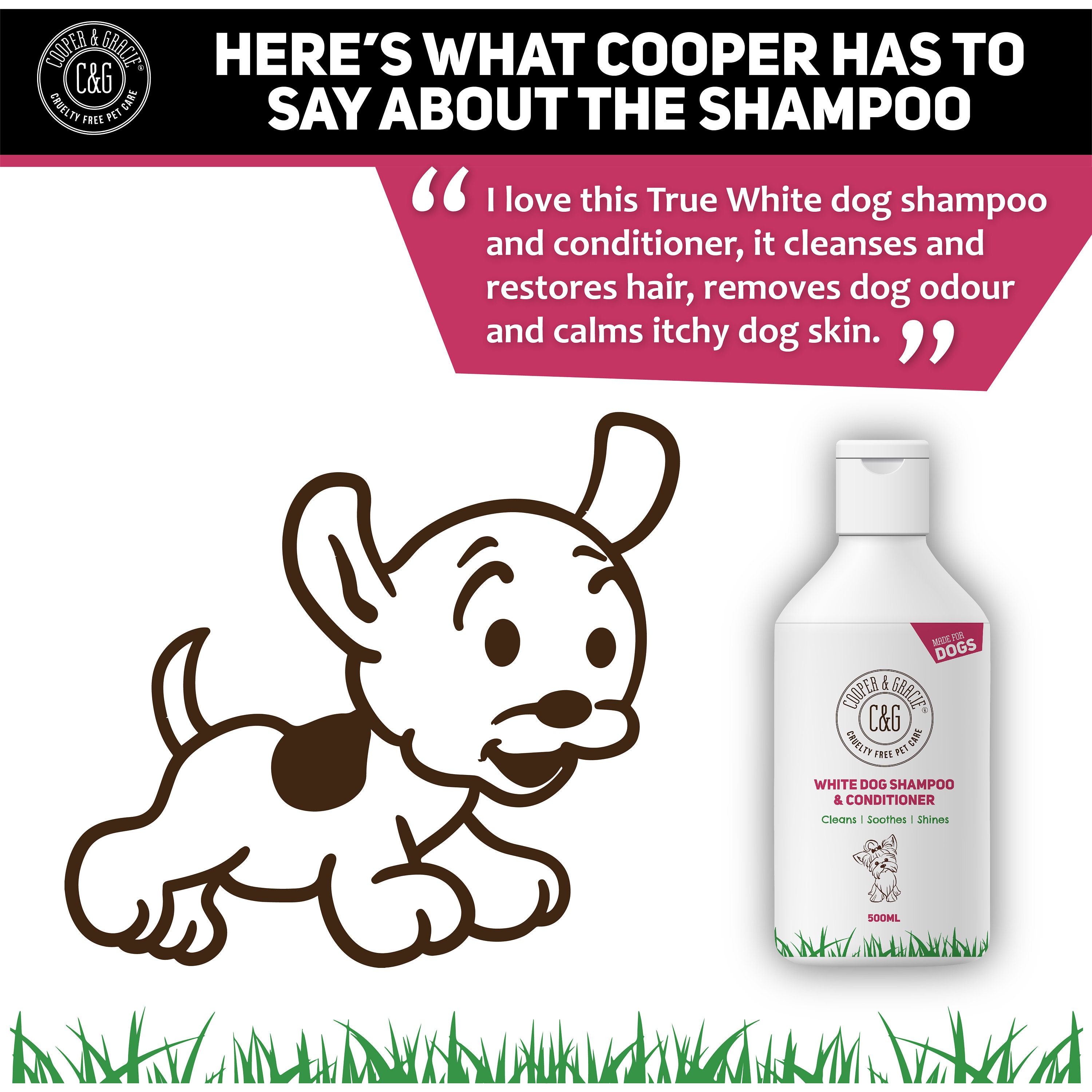 Cartoon Dog Shampoo Bottle
