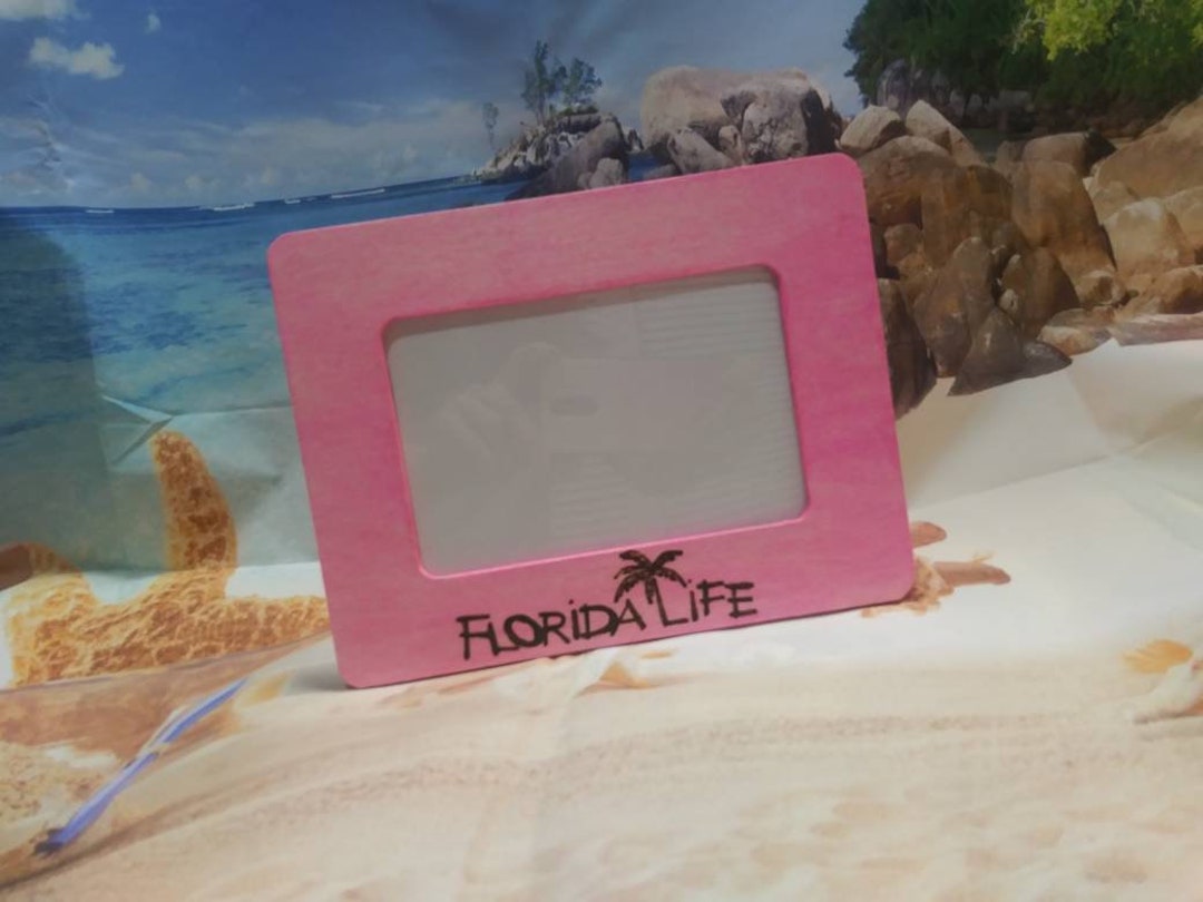 Florida Life Vacation / Beach Engraved Stand Alone Wood Frame ...