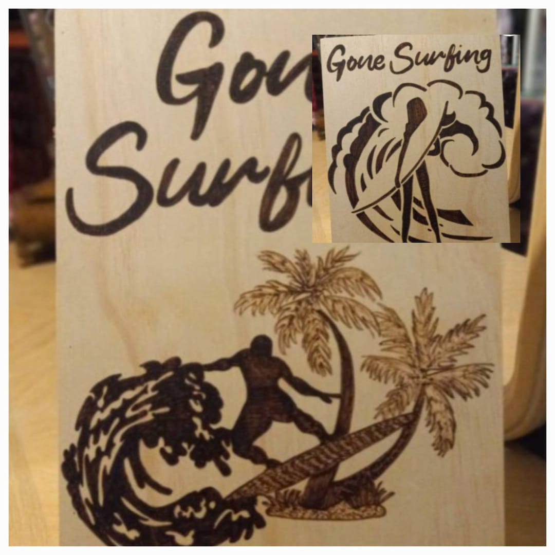 SALE: Ready to Ship 14 Surfer Dude Gone Surfing Hanging 10 Engraved ...