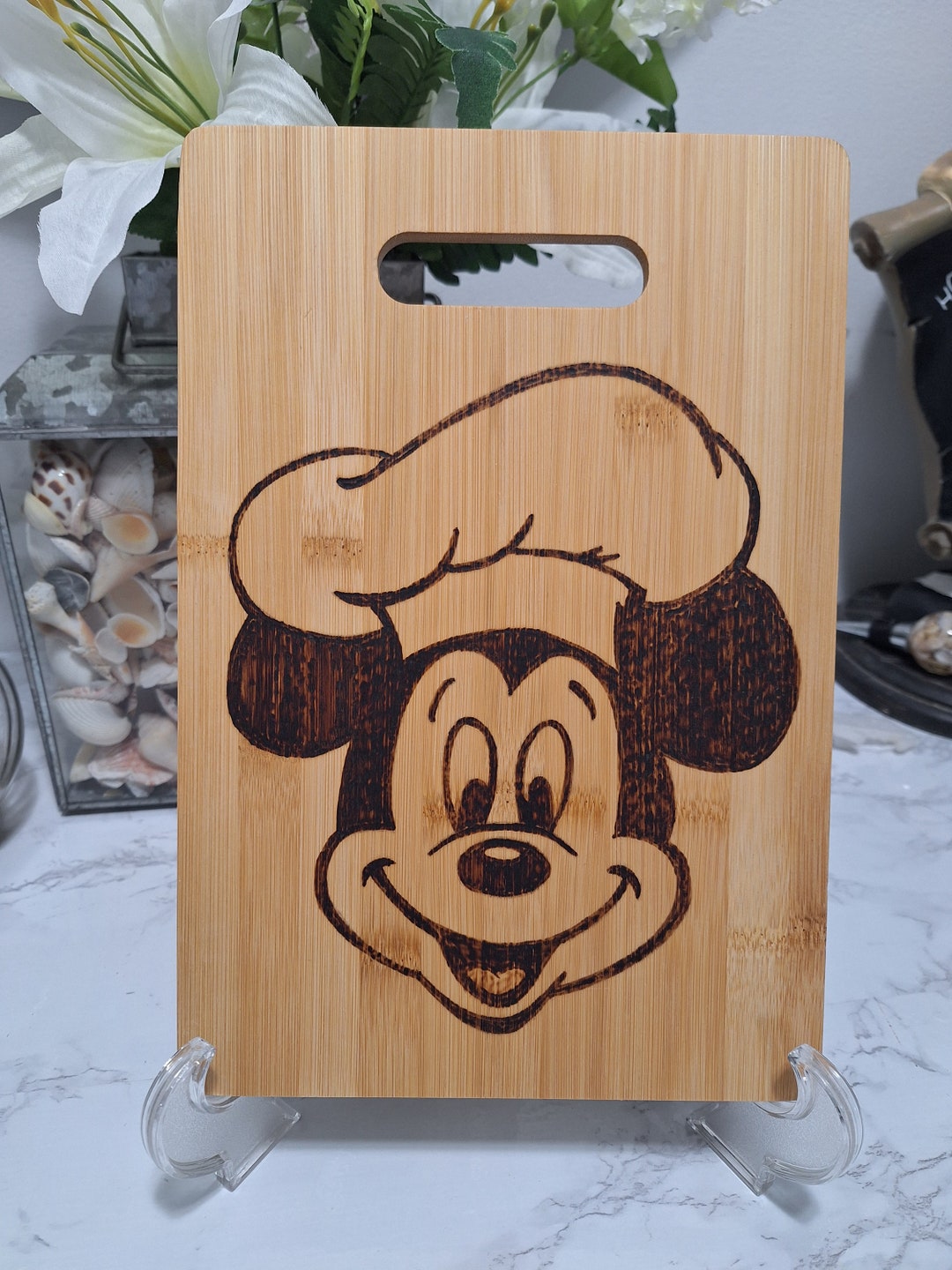 11" Mickey Mouse Disney Inspired Double Sided Cutting Board / Cheese ...