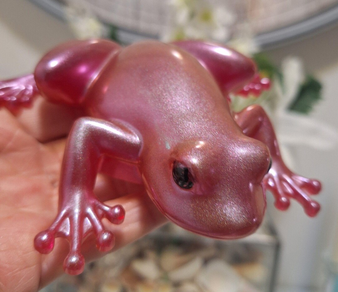 Handmade Octagon Resin Art Colorful Frog Figurine Knick Knacks - Etsy