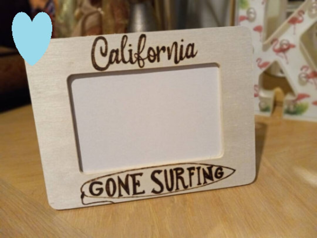 SALE: Ready to Ship California Gone Surfing Wood Frame / Surf - Etsy