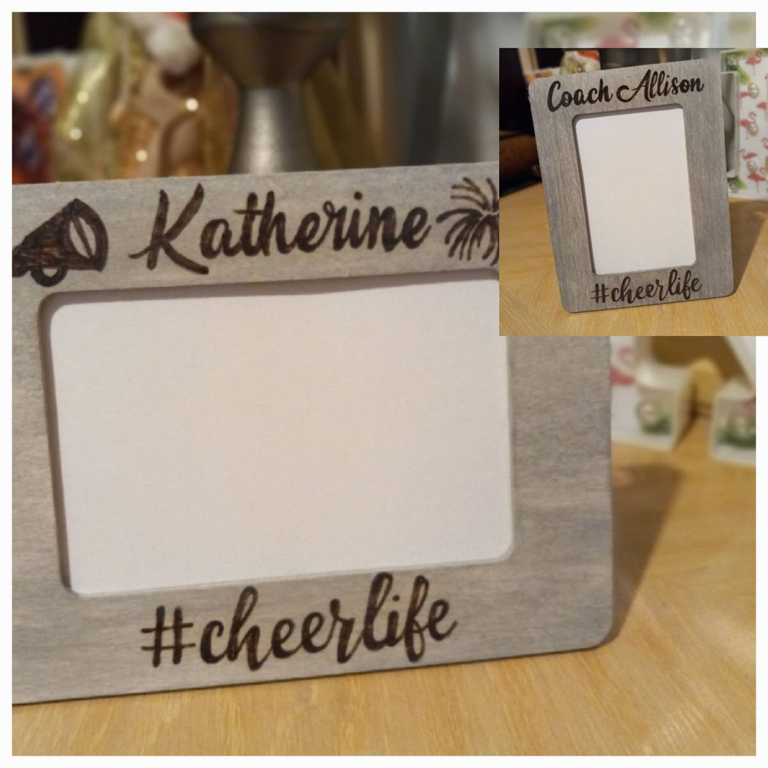 Custom Cheerleading cheerlife Rustic Engraved Wood 4 X 6 Picture Photo ...